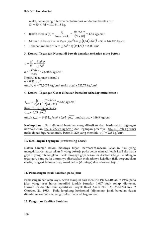 Bab vii-bantalan-rel | PDF