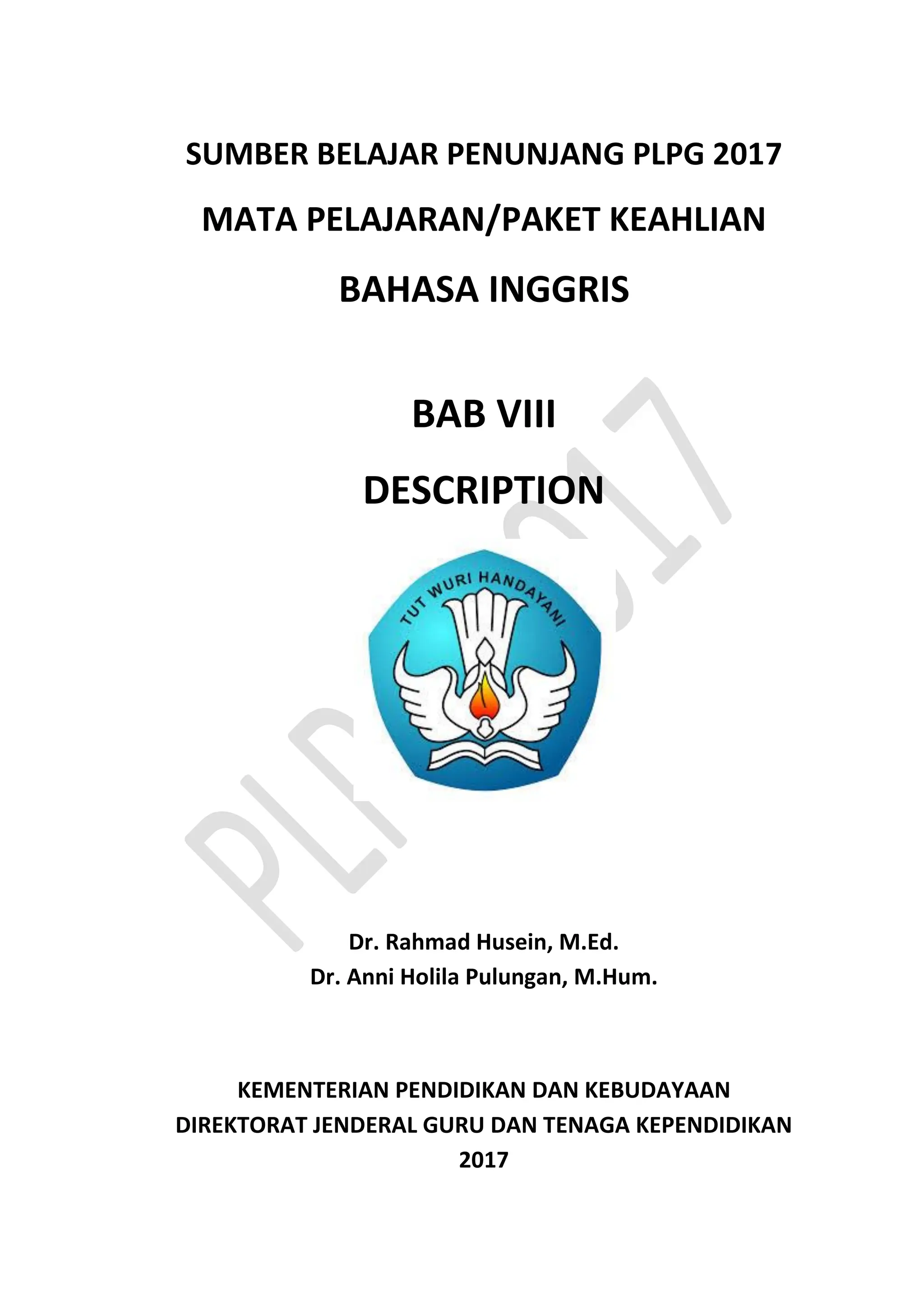 BAB-VIII- Description. Bahasa Inggrispdf | PDF