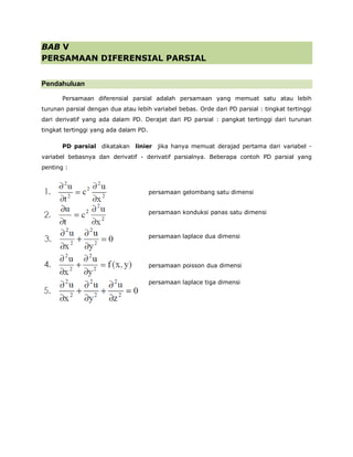 Bab v persamaan-diferensial-parsial | PDF