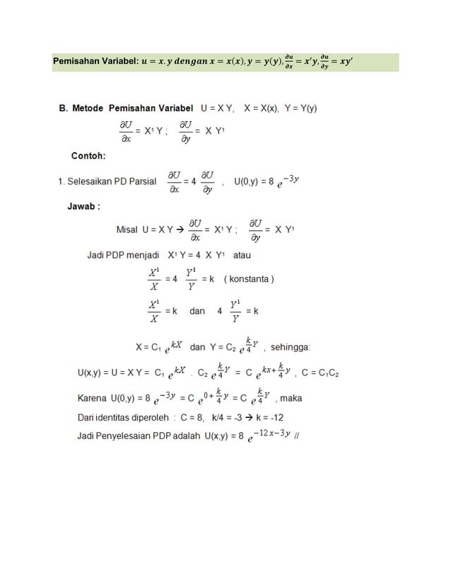 Bab v persamaan-diferensial-parsial | PDF