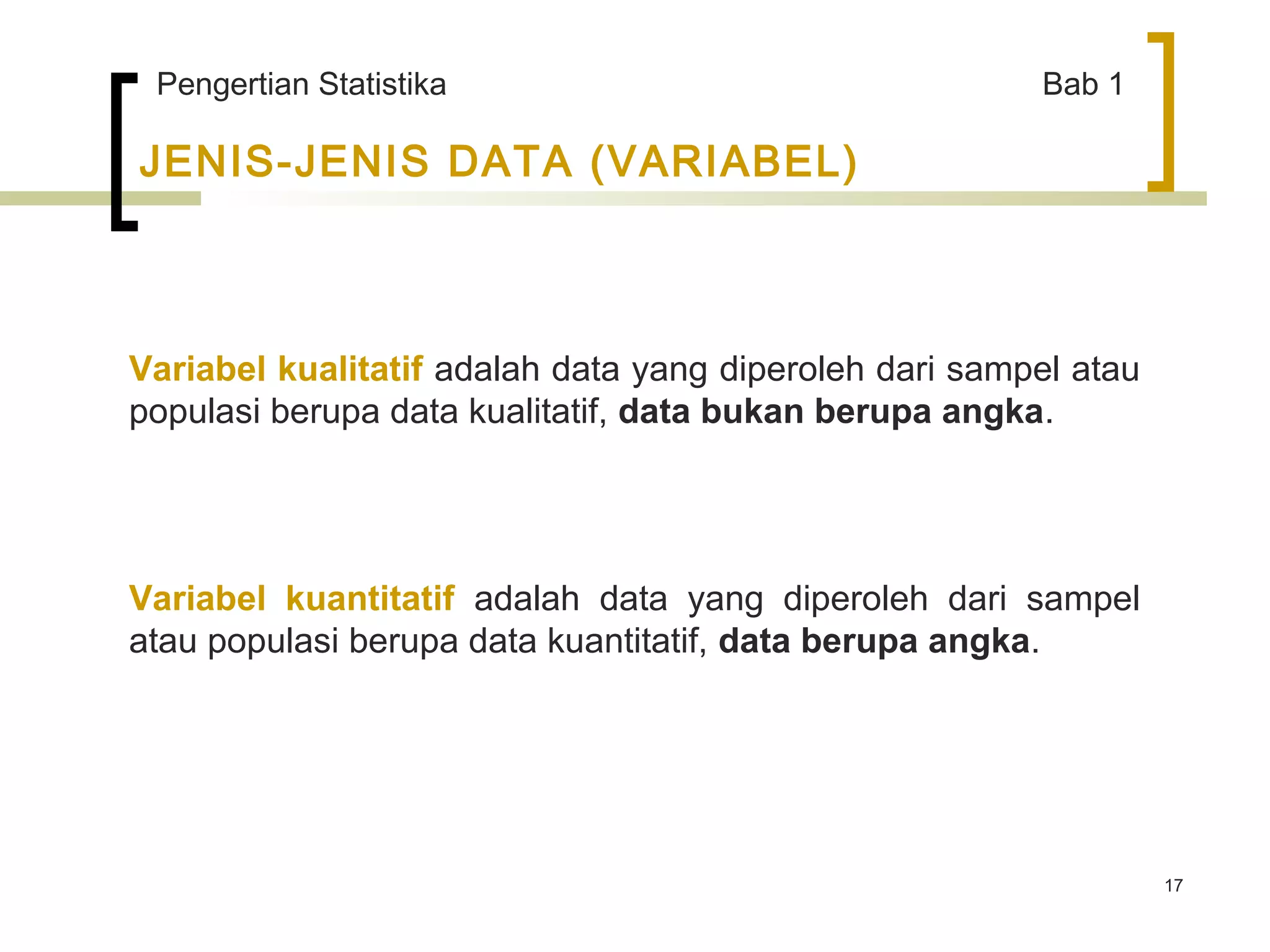Bab 01 statistika | PPT