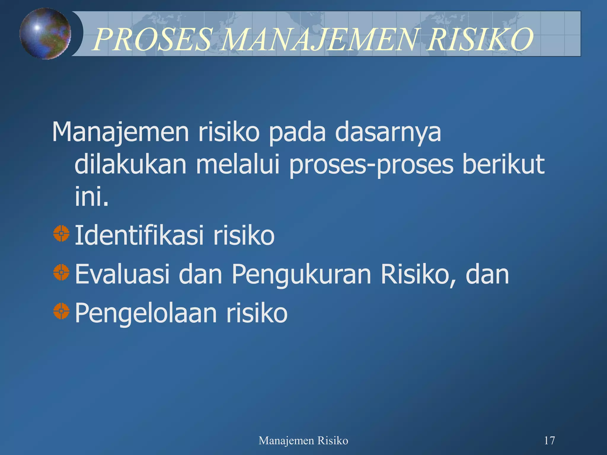 Manajemen Risiko 01 | PPT