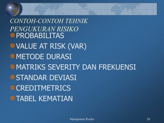 Manajemen Risiko 01 | PPT