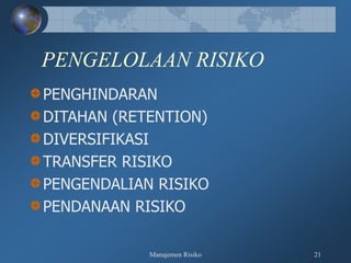 Manajemen Risiko 01 | PPT