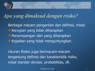 Manajemen Risiko 01 | PPT