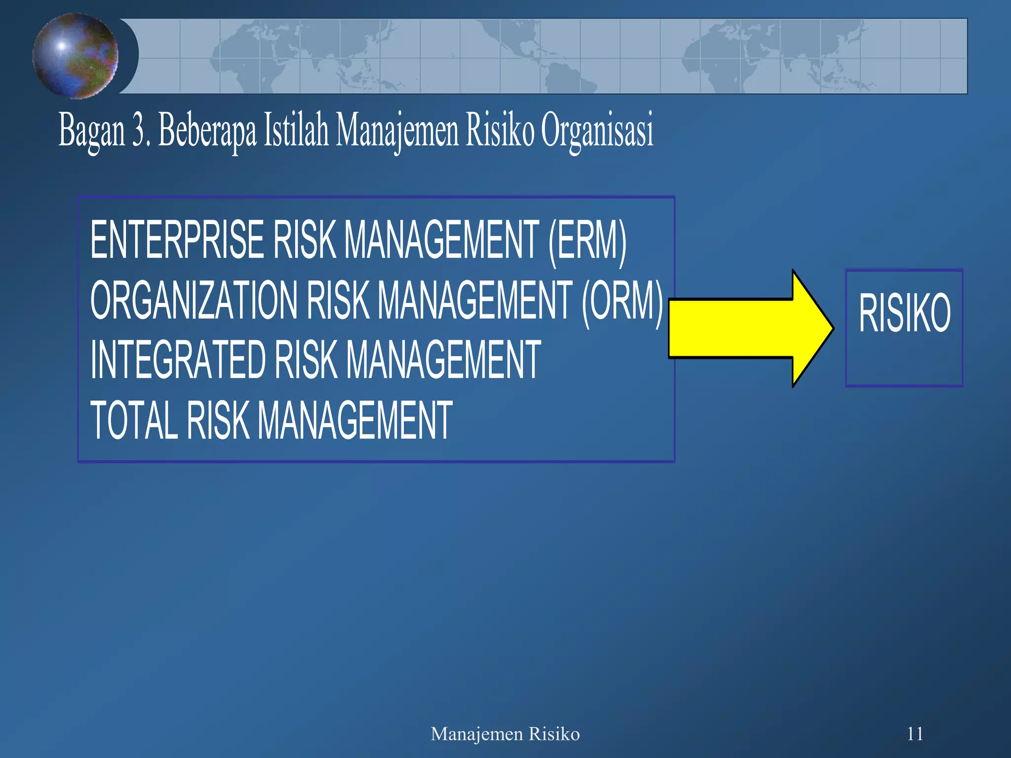 Manajemen Risiko 02 Enterprise Risk Management | PPT