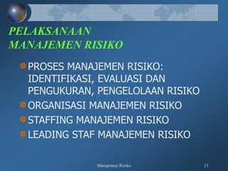 Manajemen Risiko 02 Enterprise Risk Management | PPT