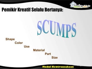 Bab 03 berpikir kreatif.ppt Merupakan salah satu bagian penting dalam ...