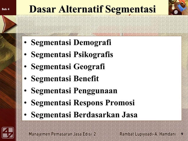 SEGMENTASI DAN TARGET PASAR | PDF
