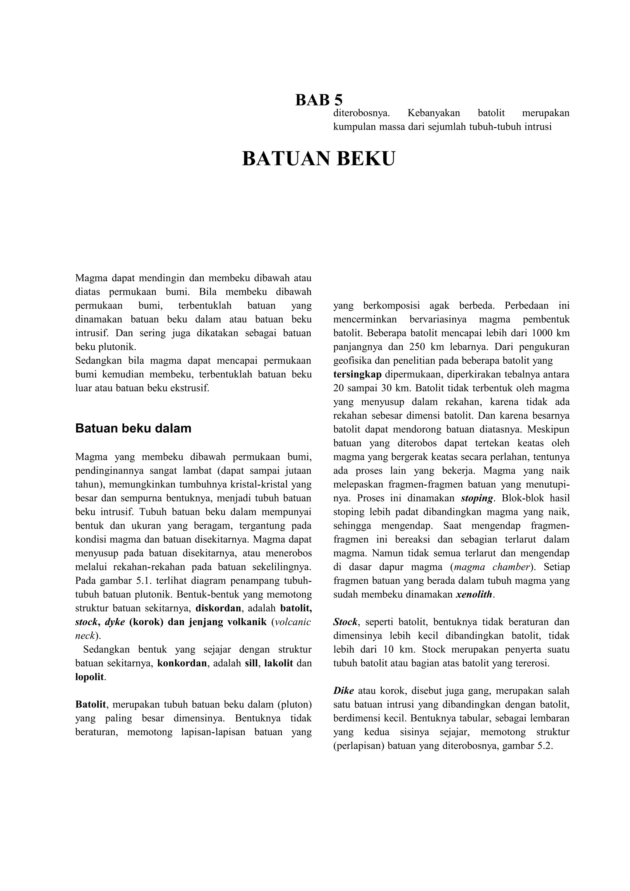 Igneous Rocks ( Indonesia ) | DOC