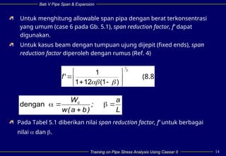 Bab 05 Span and Expansion For Piping Stress Calculation | PPT