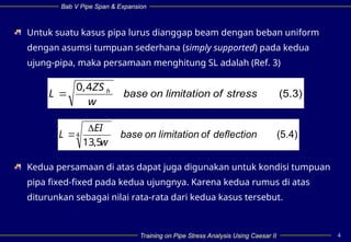 Bab 05 Span and Expansion For Piping Stress Calculation | PPT