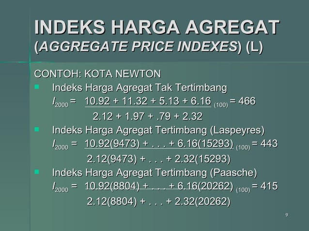 Statistika Deskriptif - Bab 07 - Angka Indeks | PPT