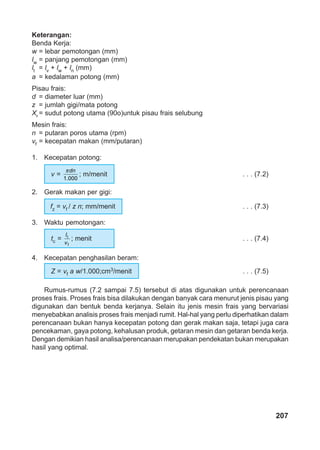 Mengenal proses frais new TEKNIK MESIN | PDF