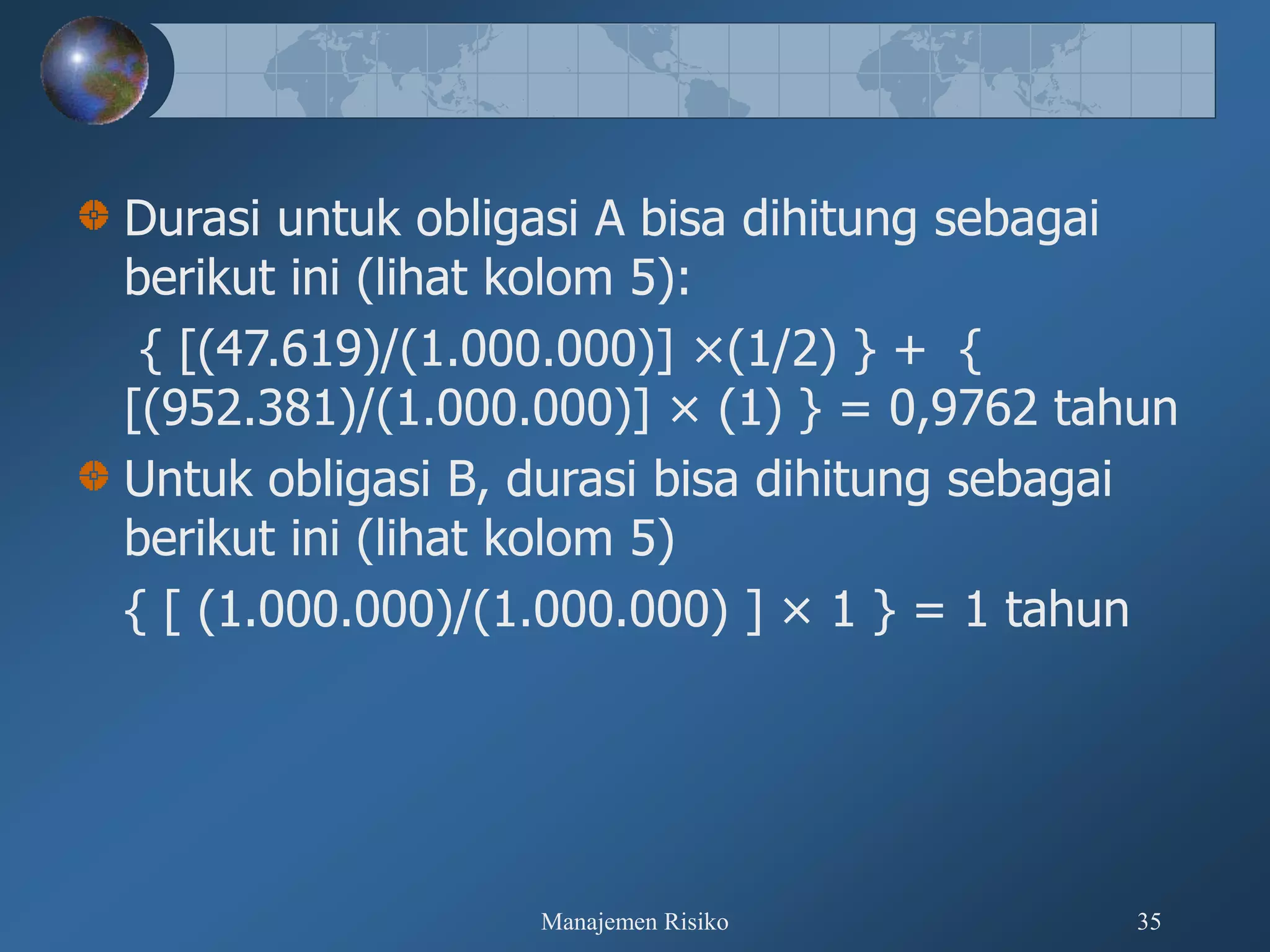 Manajemen Risiko 08 Risiko perubahan tingkat bunga | PPT