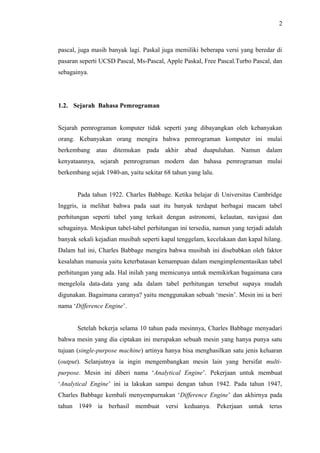 Bahasa C dan Pascal | PDF