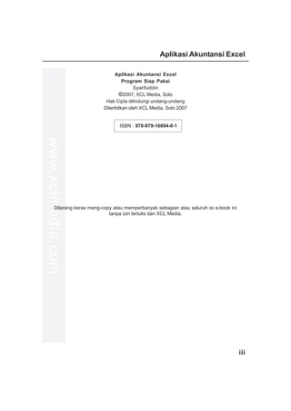 APLIKASI AKUNTANSI EXCEL | PDF