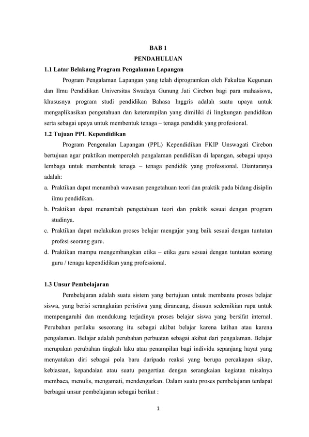PPL Report-Bab 1 | PDF