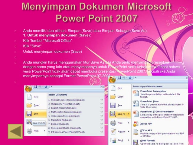 MS POWER POINT 2007 BAB 1 | PPT
