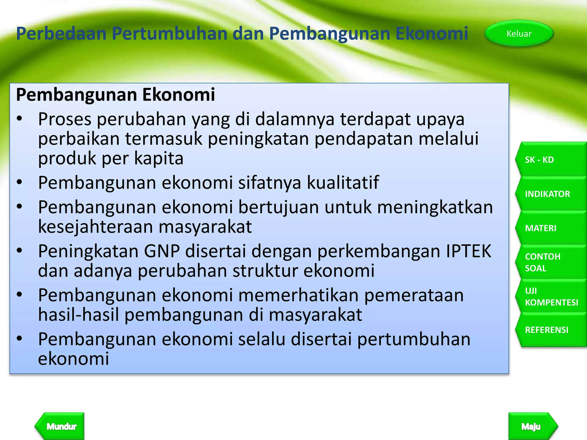 Pertumbuhan dan Pembangunan Ekonomi | PPTX