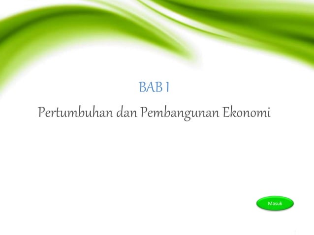 Pertumbuhan dan Pembangunan Ekonomi | PPTX