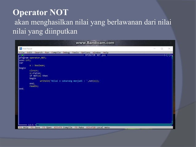 Pemrograman Dasar (Operasi Aritmatika dan Logika) | PPT