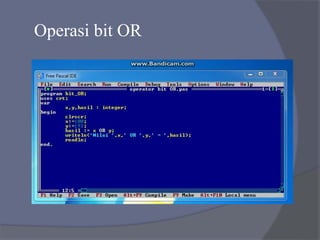Pemrograman Dasar (Operasi Aritmatika dan Logika) | PPT