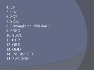 Pemrograman Dasar (Operasi Aritmatika dan Logika) | PPT