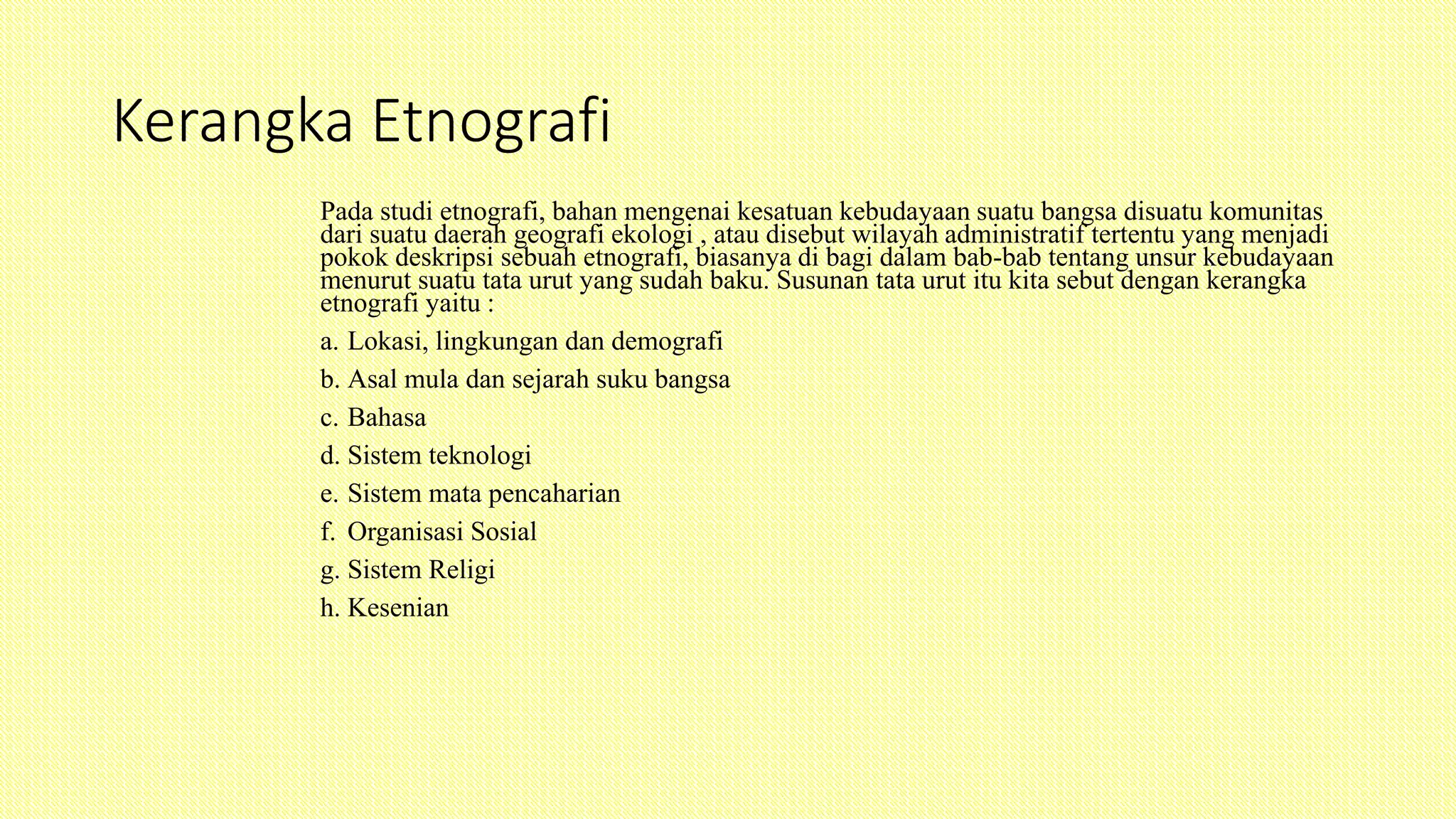 Metode Etnografi - Sosiologi | PPTX