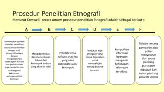 Metode Etnografi - Sosiologi | PPTX