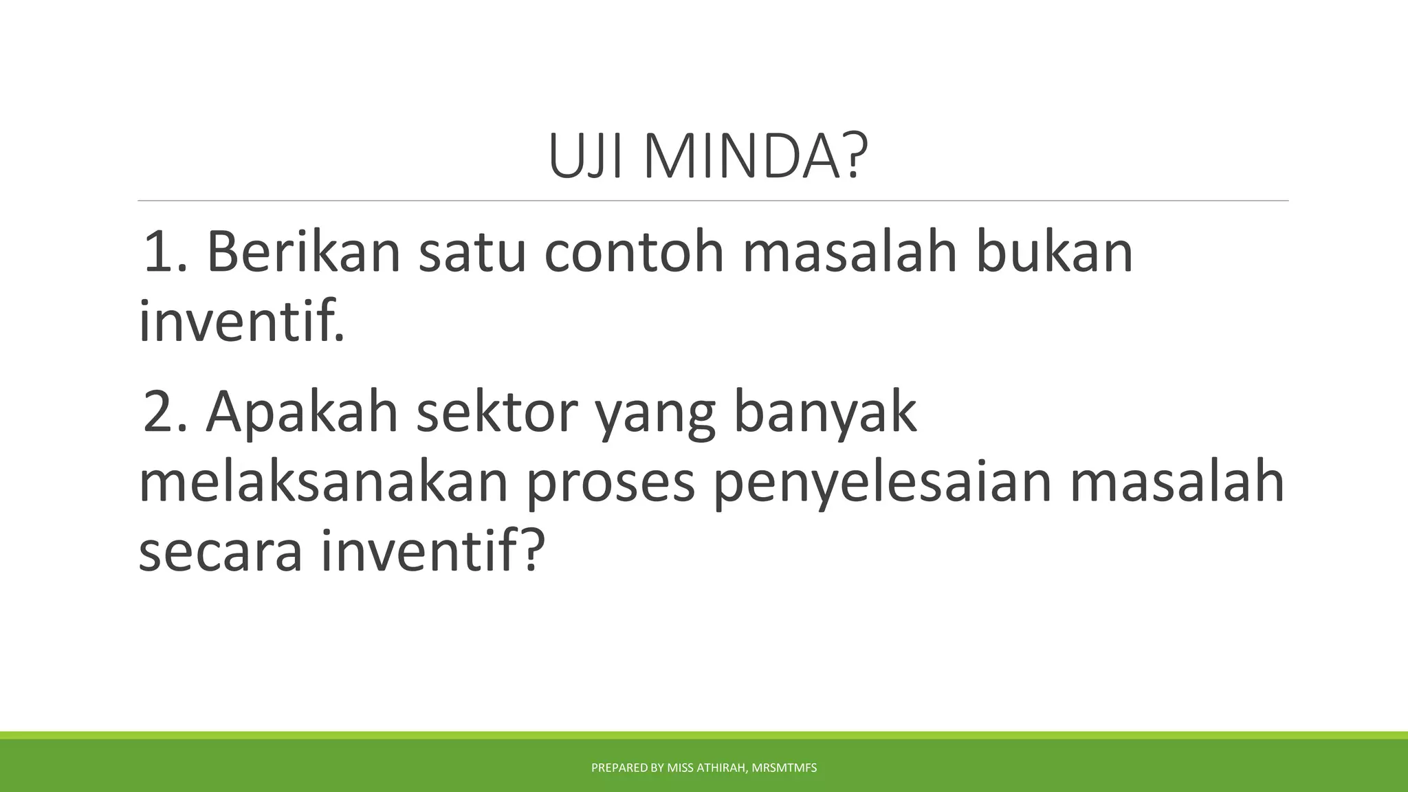 Penyelesaian Masalah secara inventif (Bab 1) | PPTX