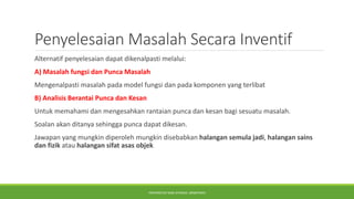 Penyelesaian Masalah secara inventif (Bab 1) | PPTX
