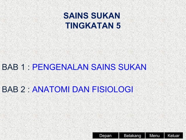 Sains Sukan Tingkatan 5 Bab 1 dan 2 | PPT
