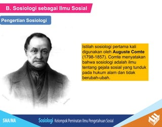 Bab 1.a pengertian dan perkembangan sosiologi | PPT