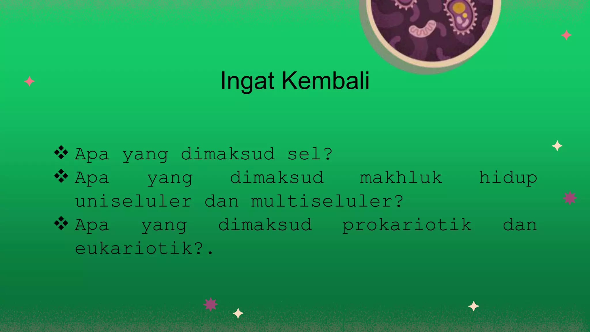 Bab 1. Pengenalan Sel IPA Kelas 8 SMP Ibrahimy 1 Sukorejo Kurikulum ...