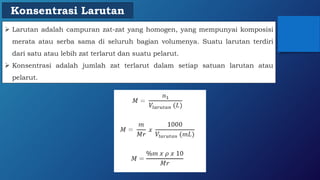 larutan dan stoikiometri................... | PPTX