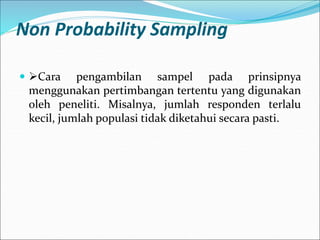 BAB 1. TEKNIK PENGAMBILAN SAMPEL PENELITIAN | PPT