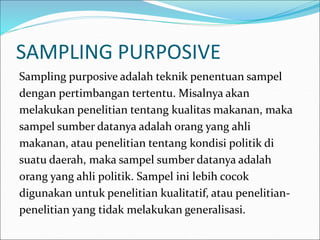 BAB 1. TEKNIK PENGAMBILAN SAMPEL PENELITIAN | PPT