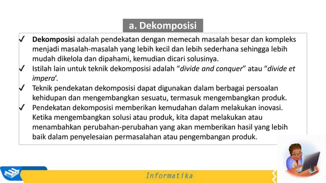 Berpikir Komputasional, Pengenalan pola, algoritma | PPTX