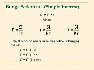 Konsep Bunga (pengertian dan contoh perhitungan) | PPT