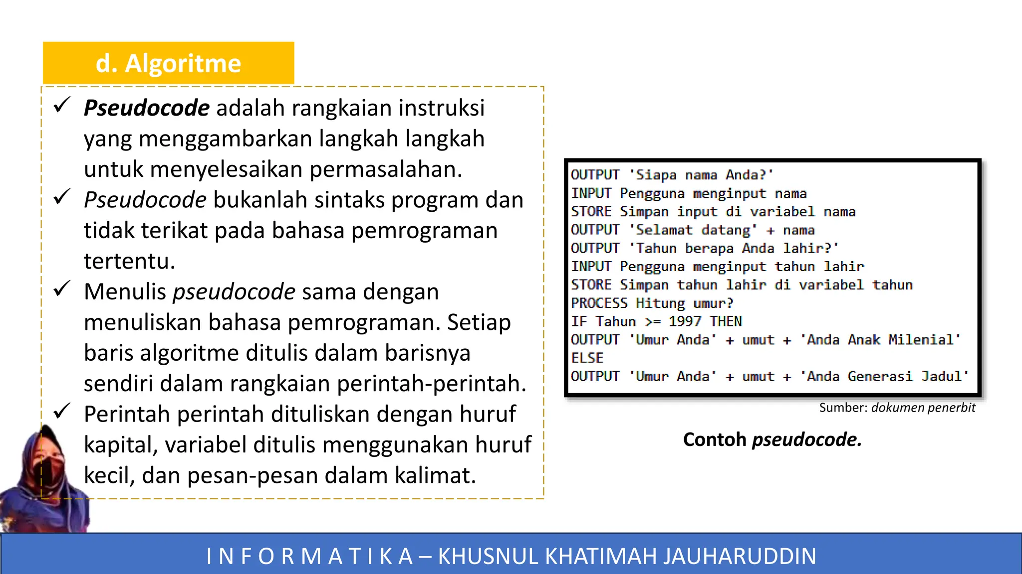 BAB 1 - BERPIKIR KOMPUTASIONAL UNTUK MTS/SMP KELAS 7 | PPTX