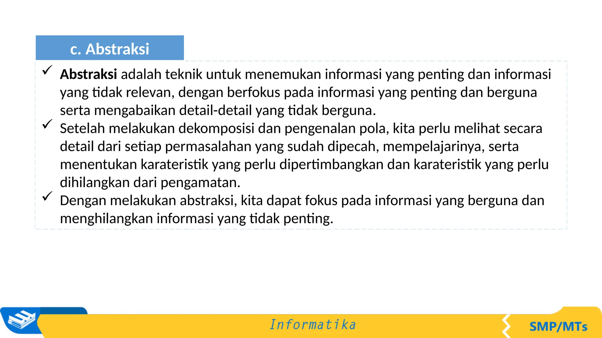 power point informatika materi berpikir komputasional kelas 7 | PPTX