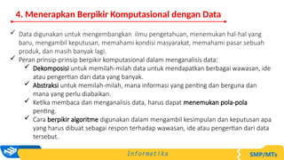 BERPIKIR KOMPUTASIONAL INFORMATIKA KURIKULUM MERDEKA PPT | PPTX