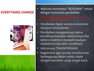 Bab 1 konsep dasar manajemen perubahan | PPTX