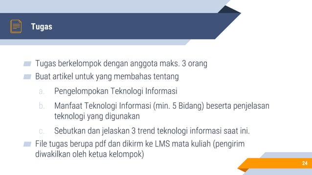 konsep TI - pengenalan dasar teknologi informasi | PPTX