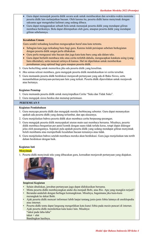 Modul Ajar Kelas 4 SD Kurikulum Merdeka | PDF