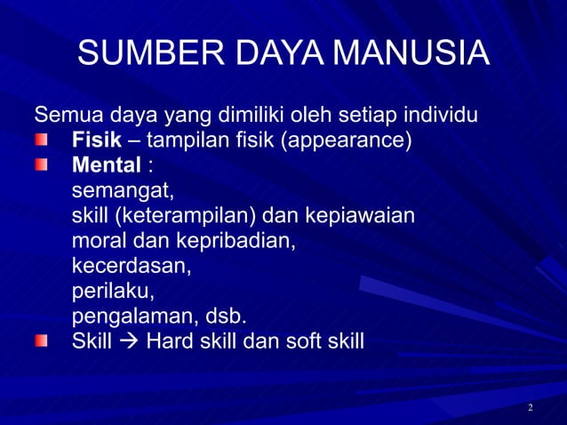 Manajemen Sumber Daya Manusia | PPT