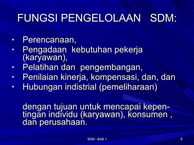 Manajemen Sumber Daya Manusia | PPT