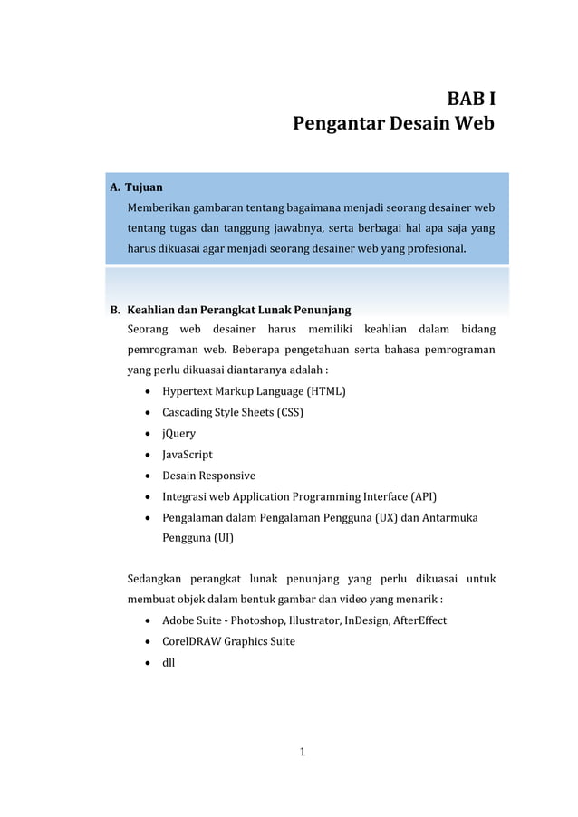 Bab 1 pengantar desain web | PDF