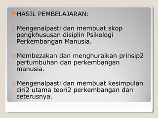 Bab 1 psikologi perkembangan manusia | PPT
